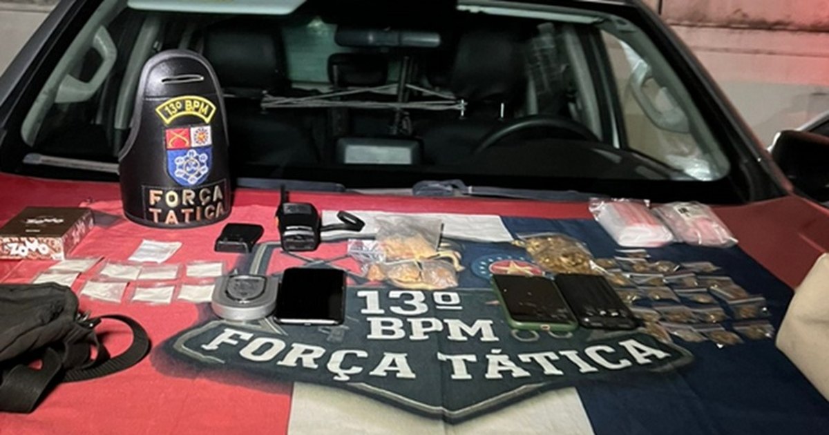 Força Tática do 13° BPM prende dois homens com maconha, cocaína e crack ...